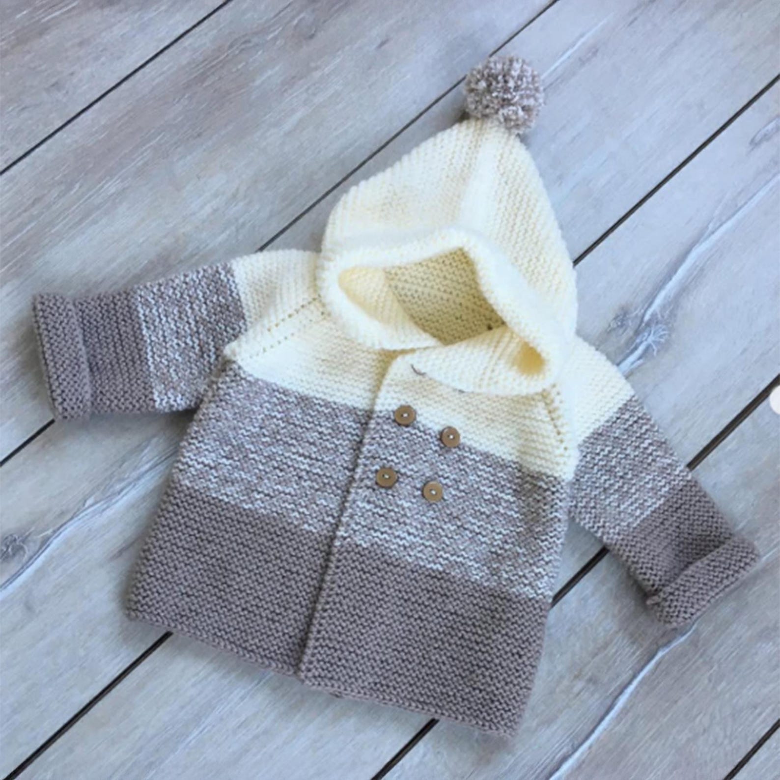 Handmade Baby Knit Cardigan: Soft Wool Blend, Cozy Winter Outfit - Etsy