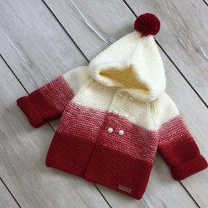 Handmade Baby Knit Cardigan: Soft Wool Blend, Cozy Winter Outfit - Etsy