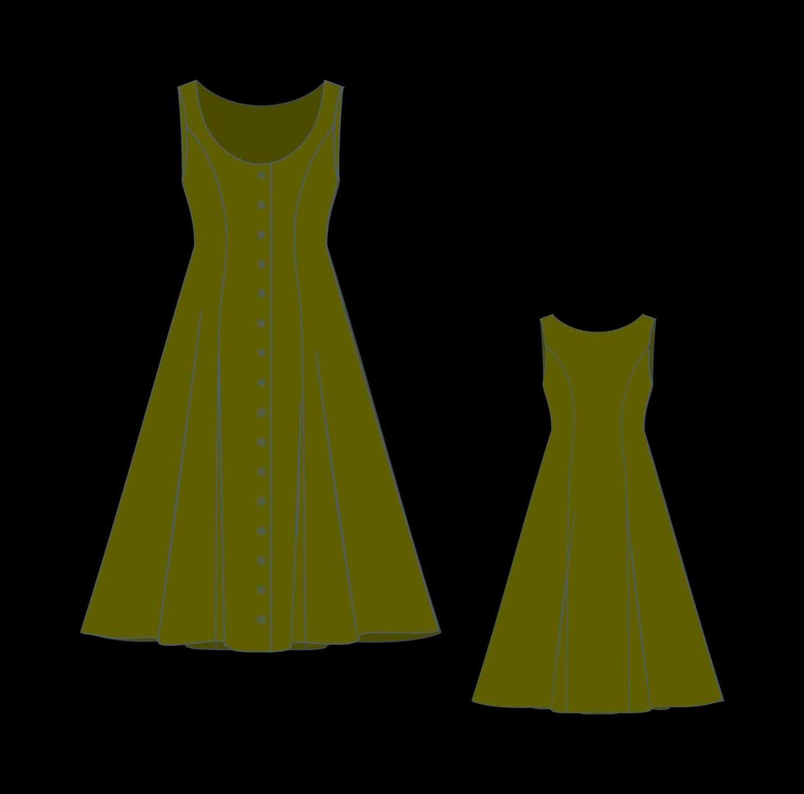 Vintage Plaid Jumper Dress Sewing Pattern: Cottagecore Midi (digital ...
