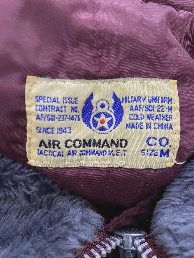 Vintage Air Command Bomber Jacket Red With Fur Hoodies, Schott, Avirex ...