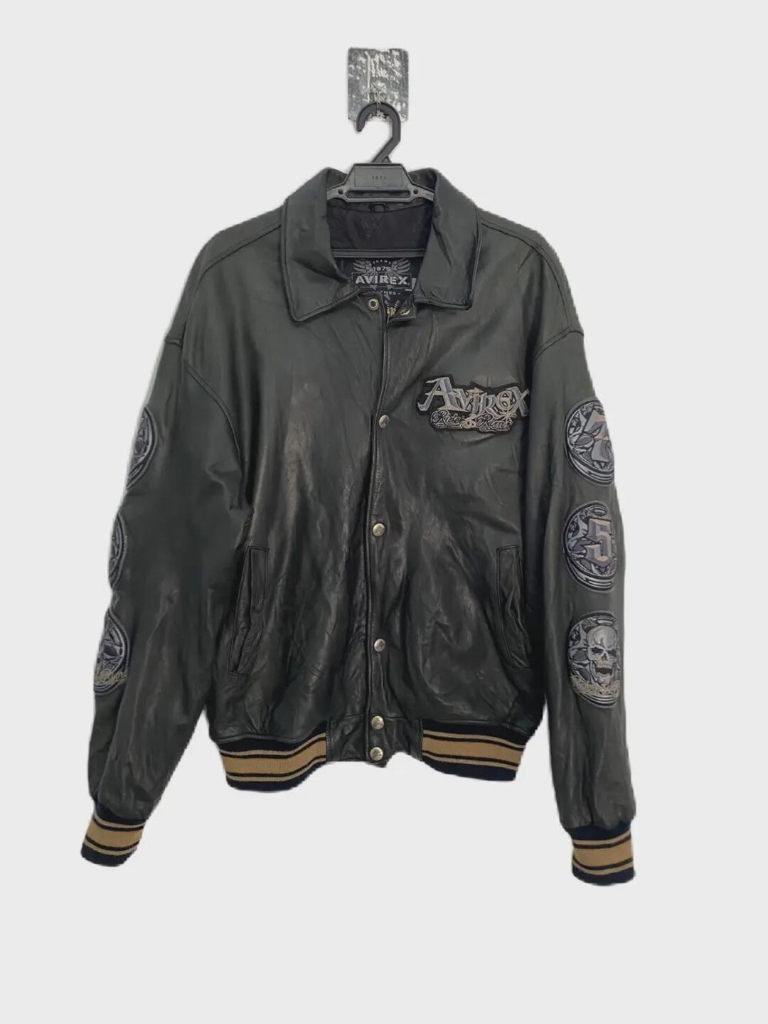 Vintage Avirex Co LTD Riders & Rims Hip Hop Style Leather Jacket ...