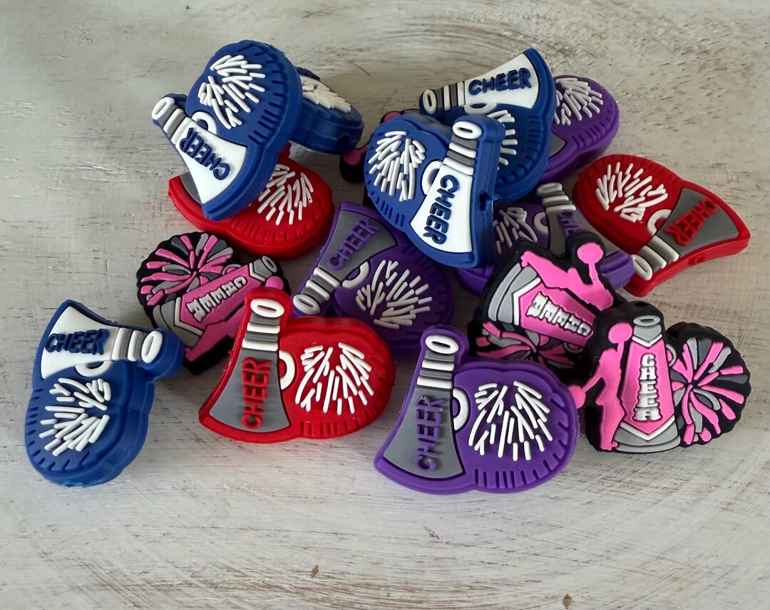 Cheerleader Silicone Focal Beads ~ Cheer Beaded Pen Supplies - Etsy