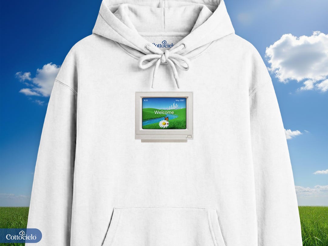 Frutiger Aero Computer Hoodie: Webcore 2000s Nostalgic Y2K Sweatshirt ...