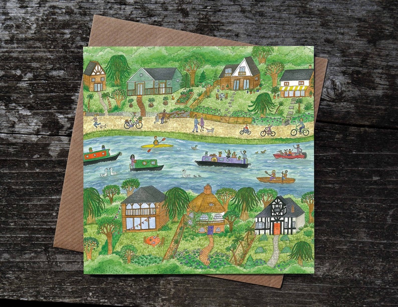 River Greeting Card London Art River Thames Boat Lover - Etsy UK