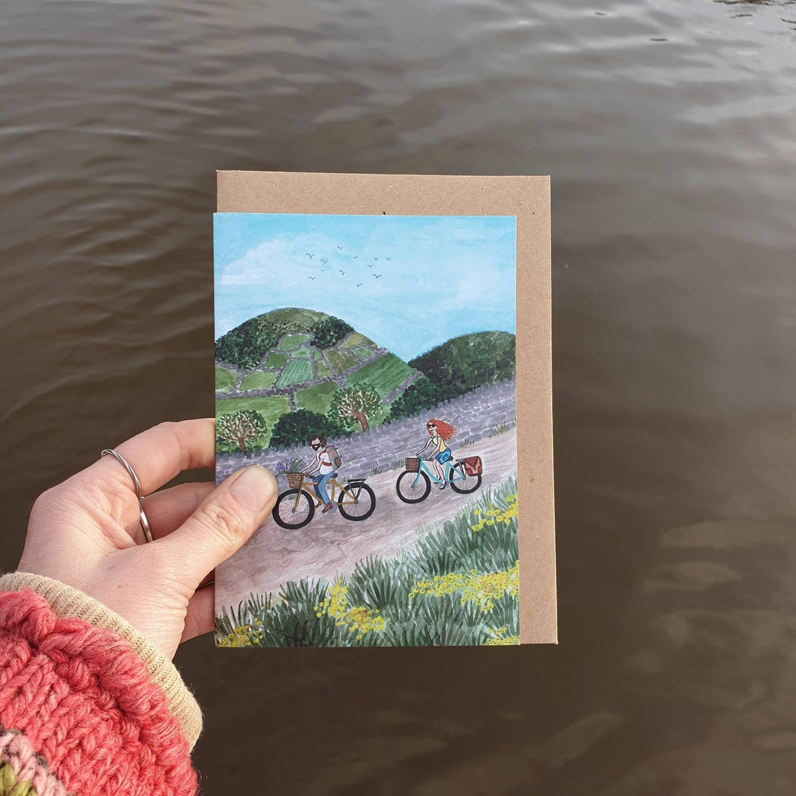 Bike Ride Card, Cycling Greeting Card, Cyclist Art, - Etsy UK