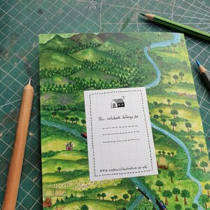 Illustrated Notebook, Travel Diary, Map Design, English Countryside Art ...