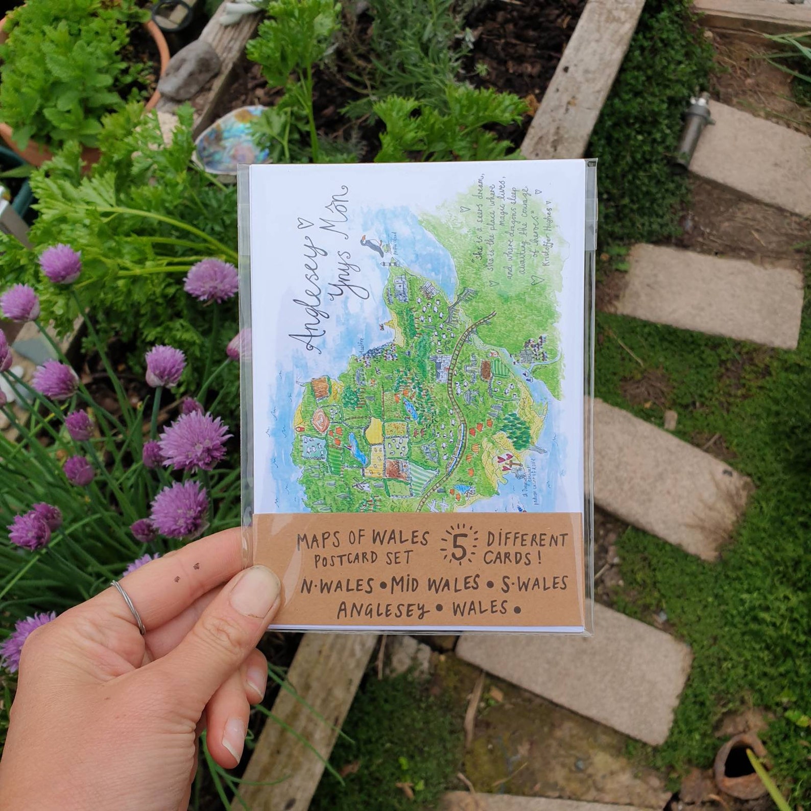 Wales Map Postcards Illustrated Map Cards Welsh Gift - Etsy