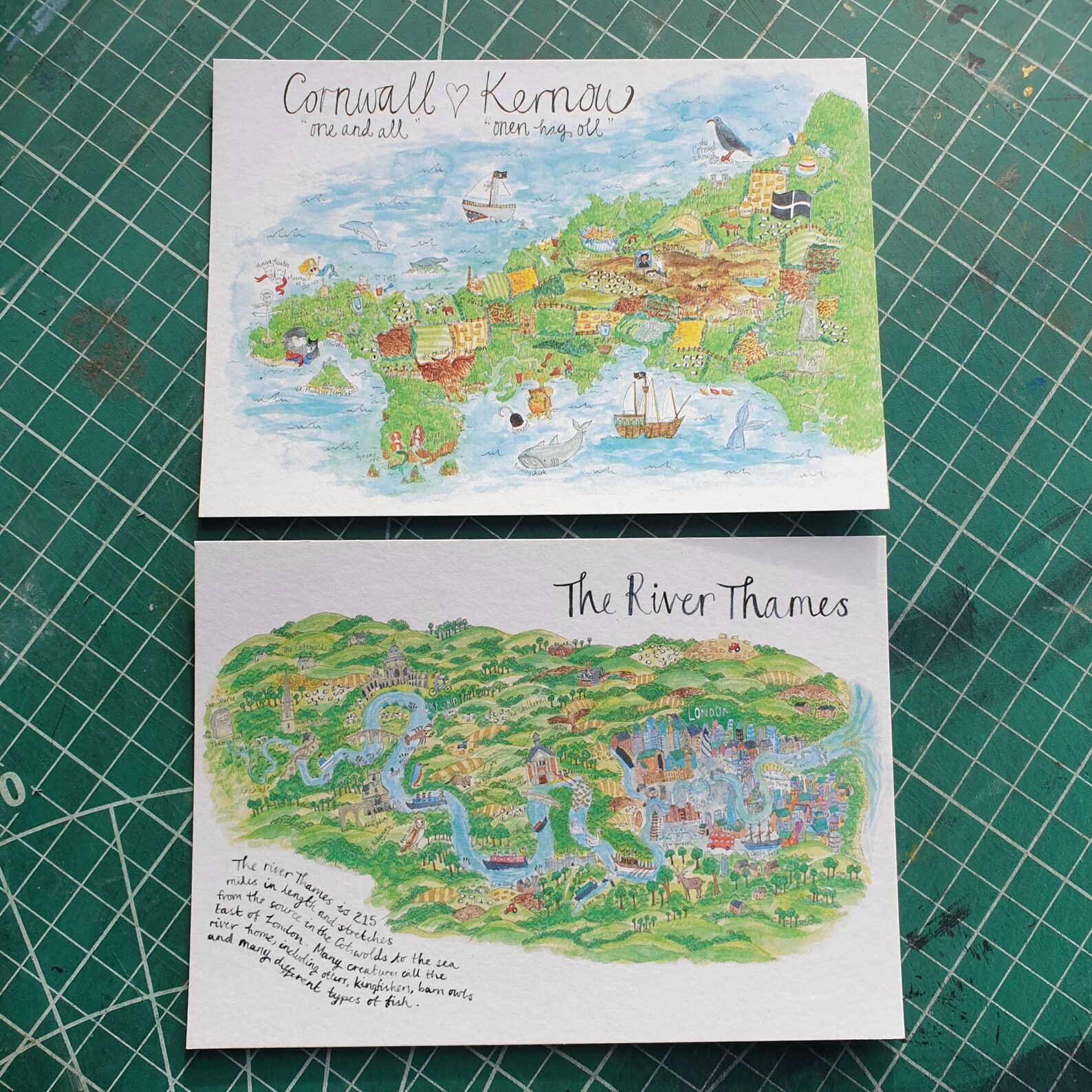 Pick and Mix Postcards, Illustrated Map Postcards, Multi Pack Deal, Art ...