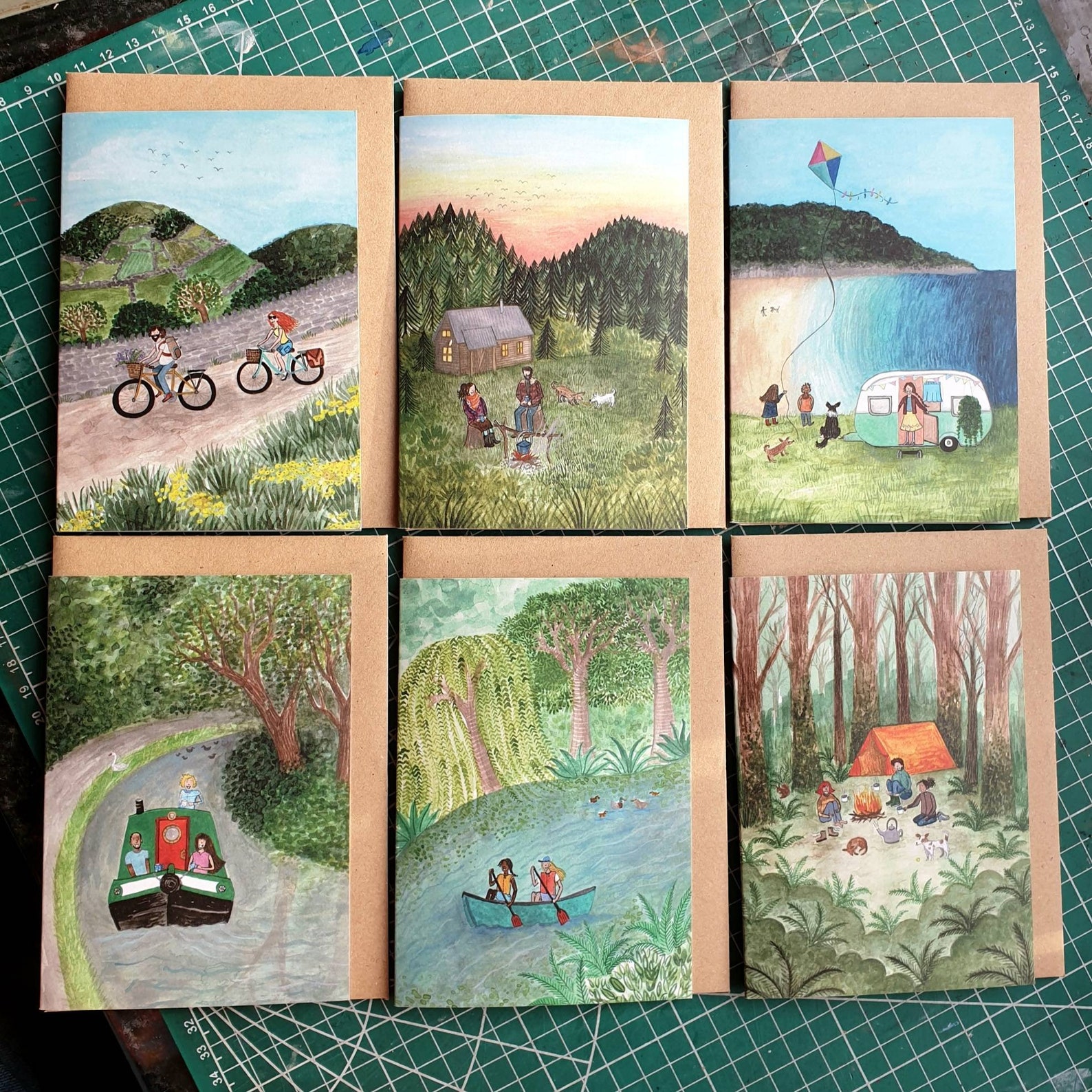 Bike Ride Card, Cycling Greeting Card, Cyclist Art, - Etsy UK