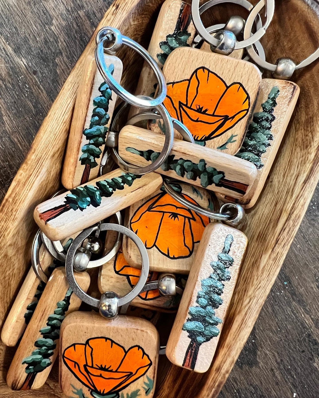 Keychain- Hand Painted - Etsy