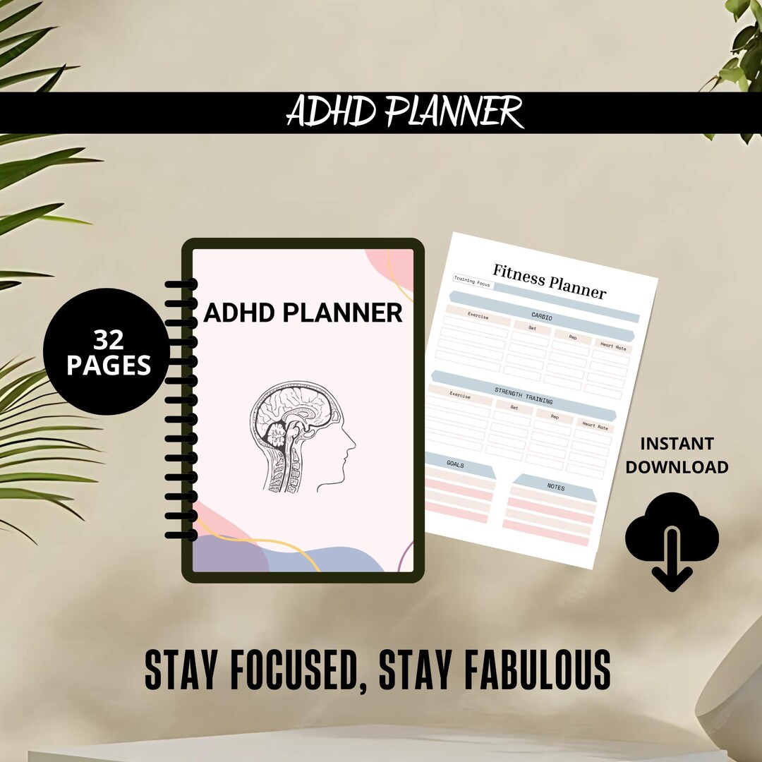 ADHD Planner | Focus & Time Management Journal, Goal Tracker, Daily or ...