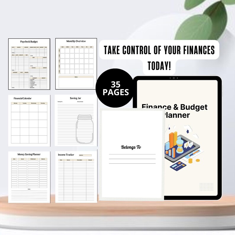 Finance Budget Planner Printable – Personal Budget Tracker, Monthly ...