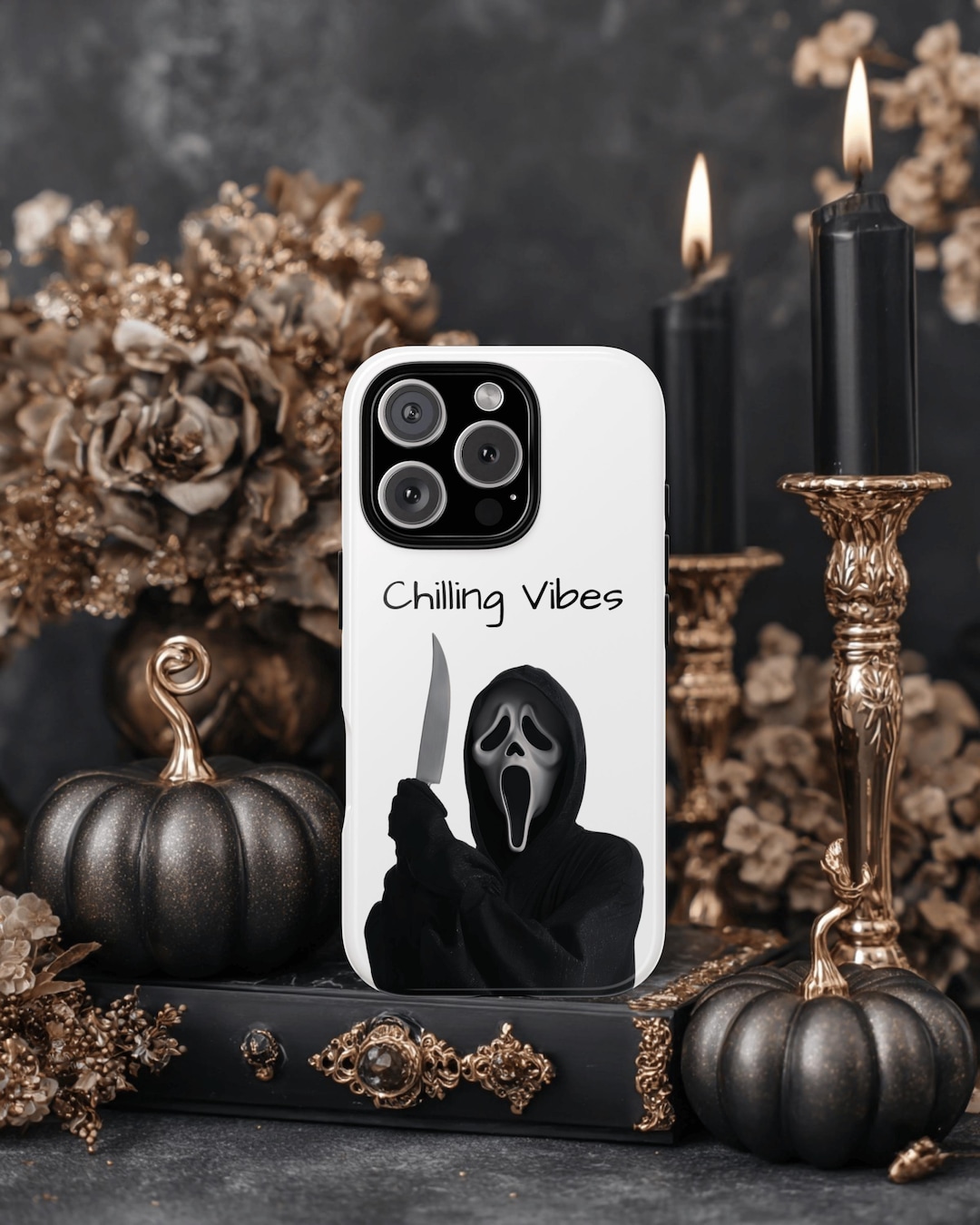 Spooky Ghost Face Scream Movie Phone Case: Chilling Vibes Horror Cover ...