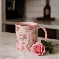 PARISIAN ELEGANCE White 15oz Ceramic Mug, Paris, France, Coffee, Tea ...