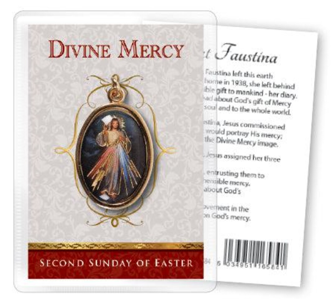 Divine Mercy Leaflet With Gilt Medal (gold Foil) - Etsy UK