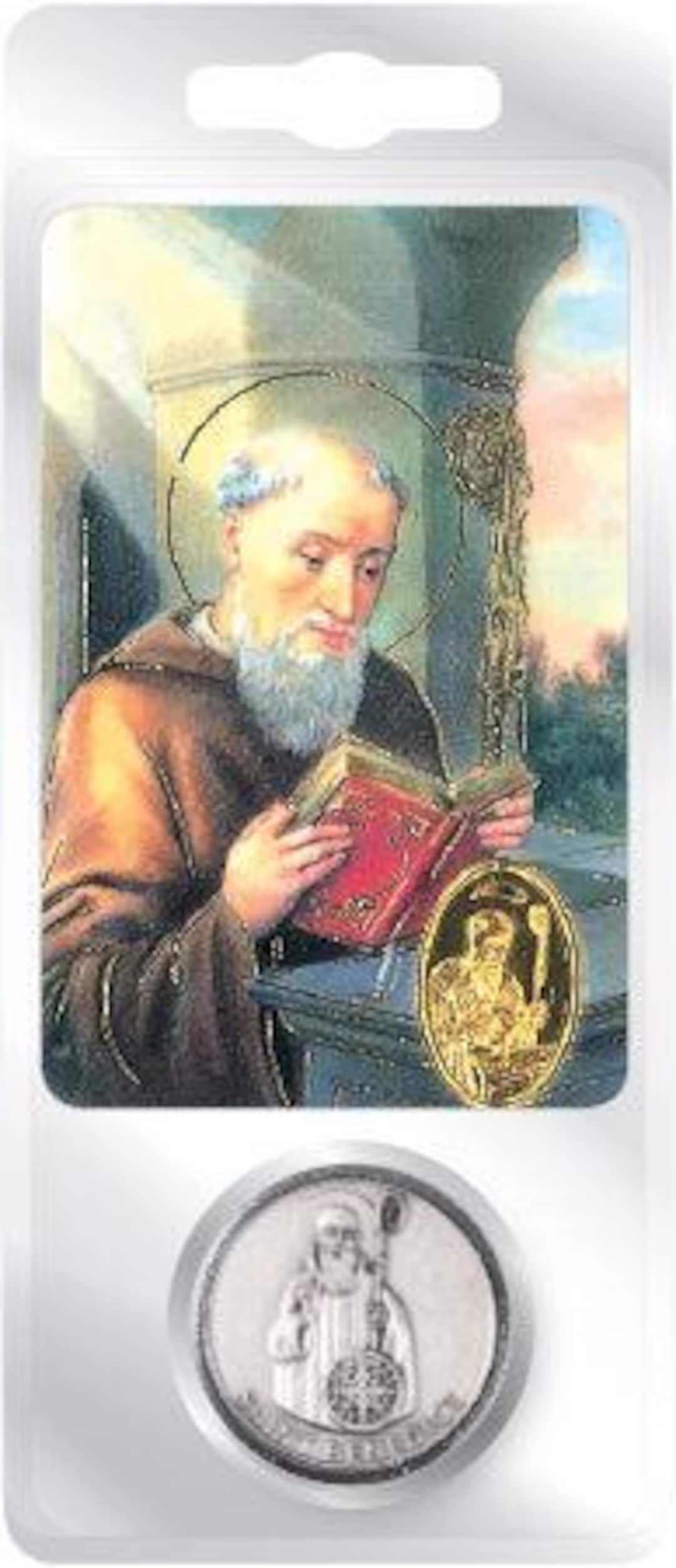 Saint Benedict Pocket Token & Prayer Card - Etsy UK