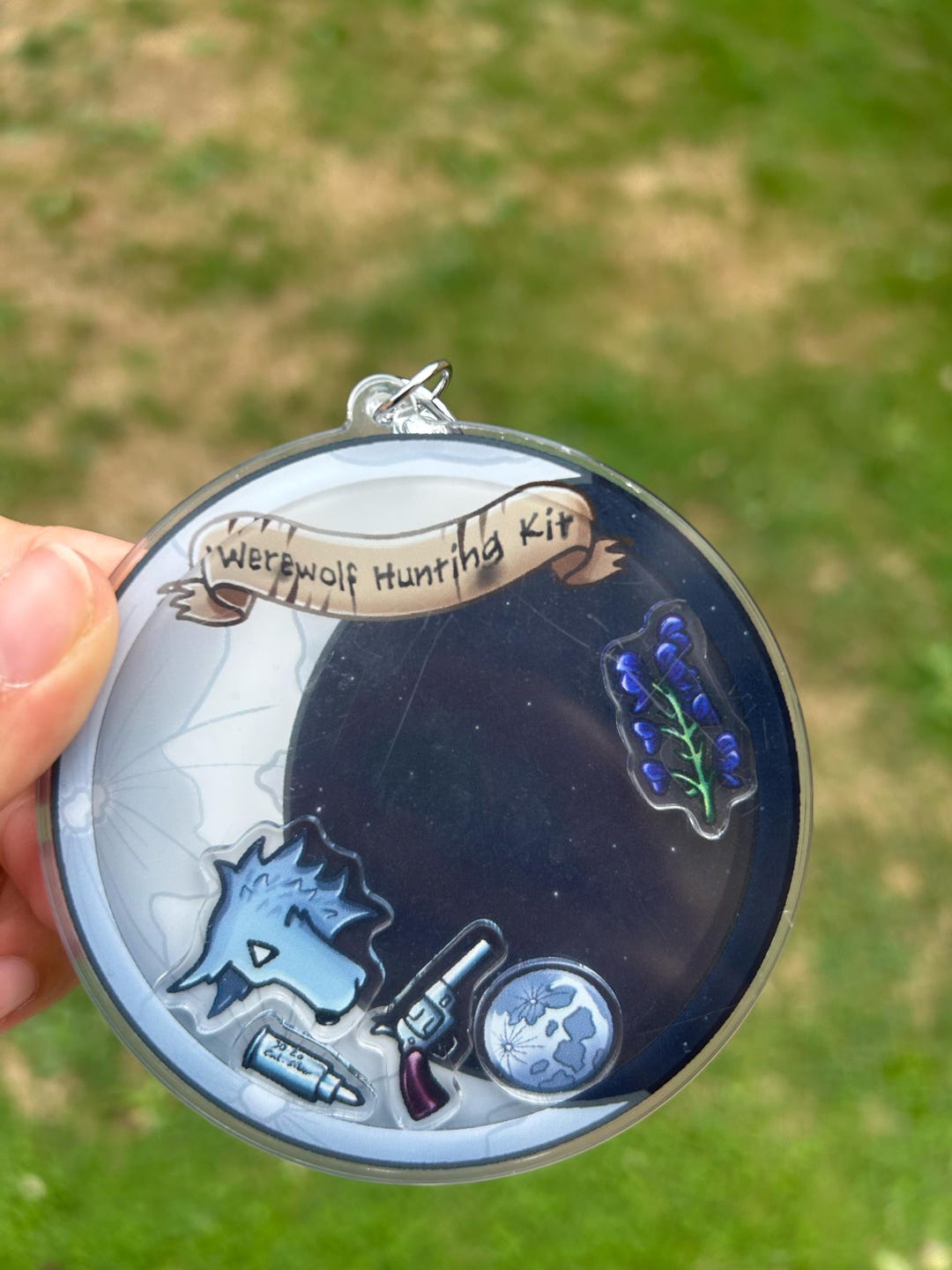 Werewolf Hunting Kit - Acrylic Shaker Charm Keyring - Etsy