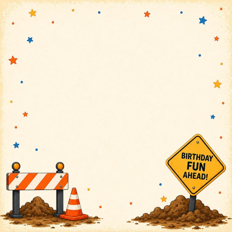 Construction 2nd Birthday Card Printable | Cement Mixer Truck Birthday ...