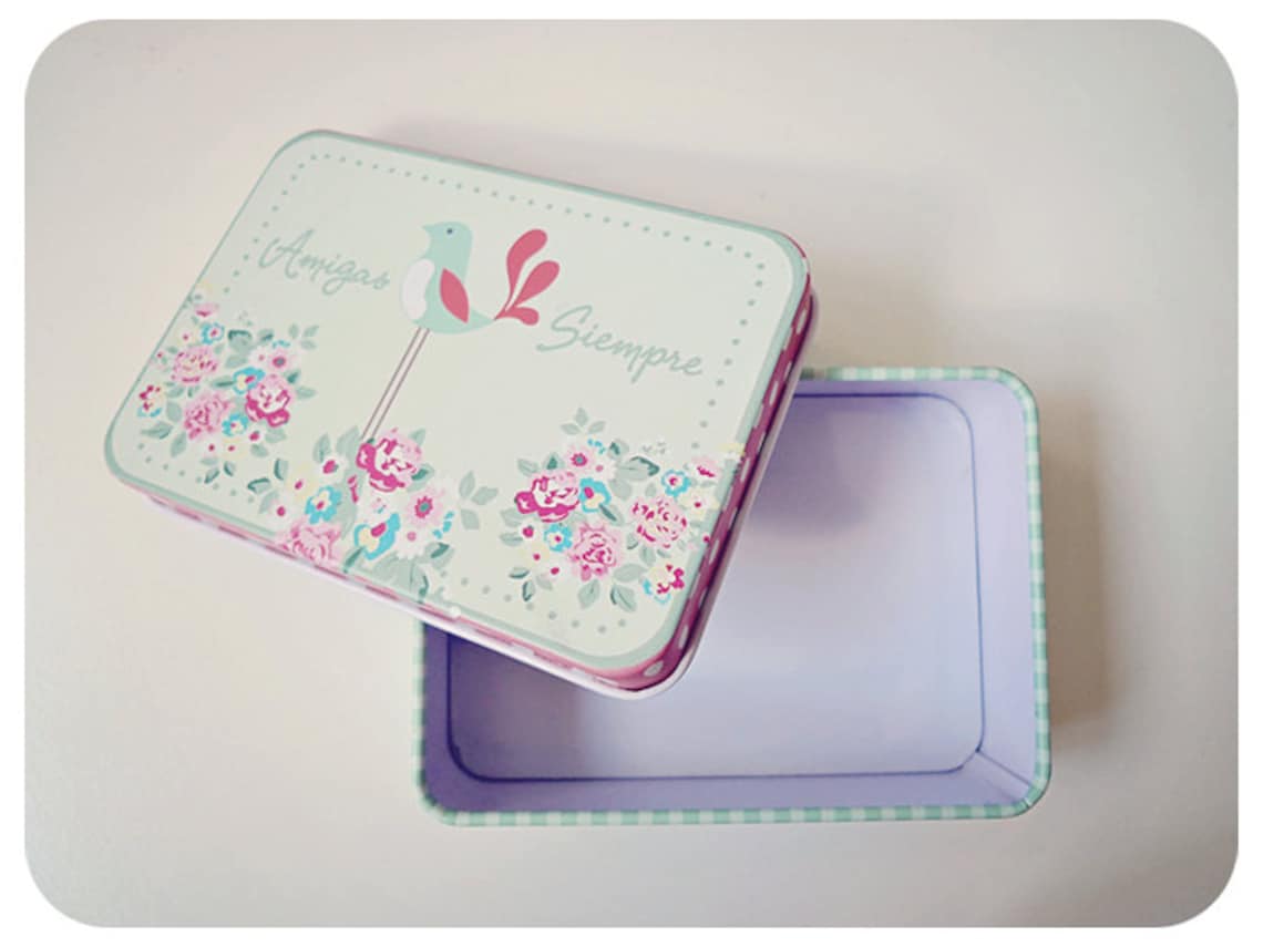 Cute Storage Box/ Tin Box/ Make up Case/ Candy Box/ Case/ Wedding Gift ...