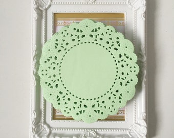 24 Mint & Peach Color Paper Doilies for Wedding Decoration/ | Etsy