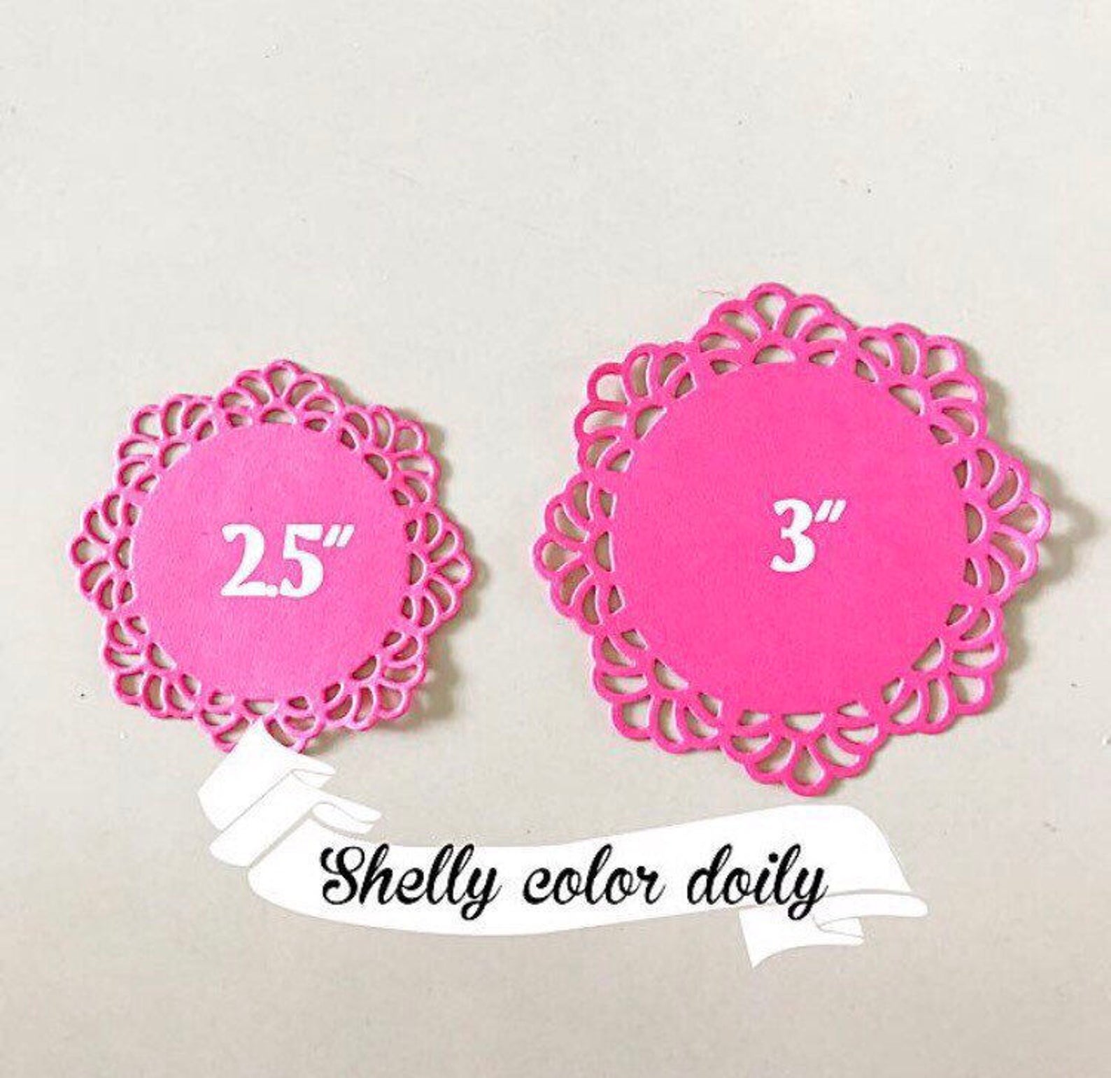 10 Shelly Colored Paper Doilies for Scrapbooking or Decoration ...