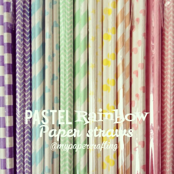 Pastel Color Straws - Etsy