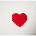 Red Checkered Heart Shape Velvet Felt / Pack - Etsy