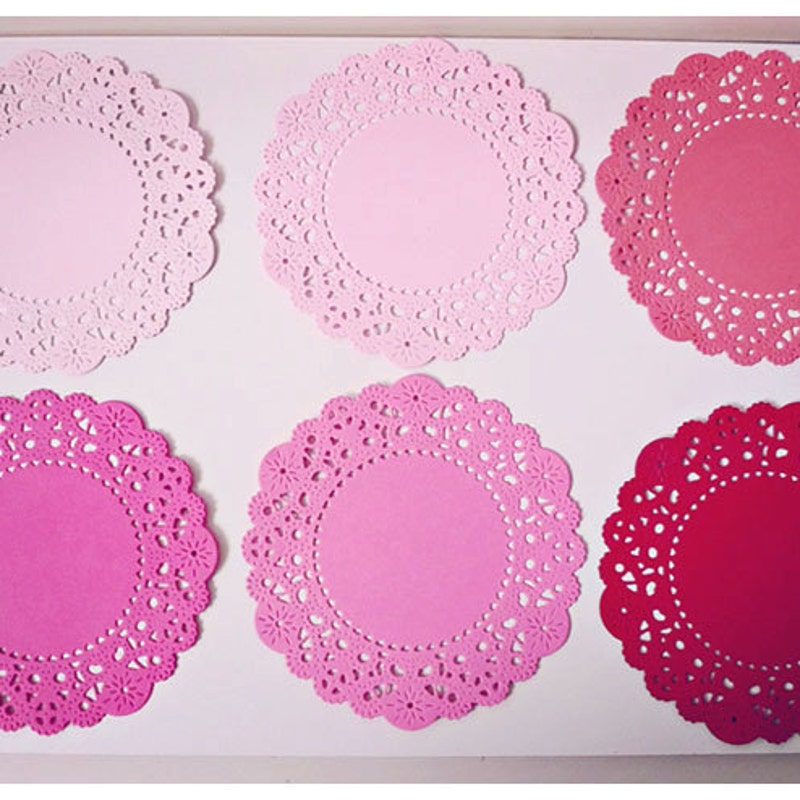Pink Paper Doilies - Etsy