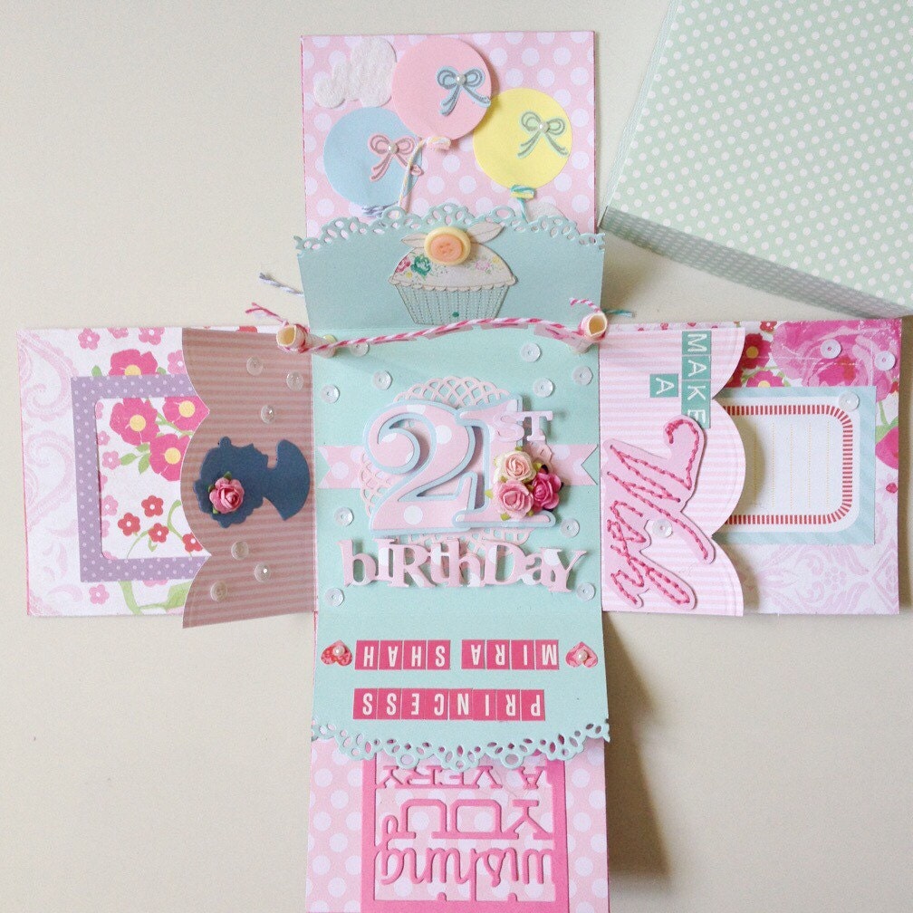 Custom Box Card Handmade for Birthday Wedding Festival Card - Etsy