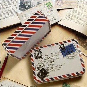 Air Mail Vintage Tin/ Can/ Box - Etsy