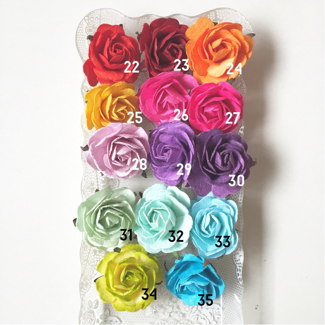 4cm Mulberry Colorful Paper Rose Buds Flower/ Pack - Etsy