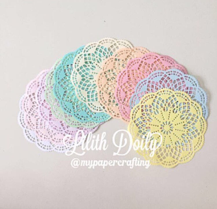 10 Rainbow or Pastel Color Lilith Paper Doilies for Wedding Decoration ...