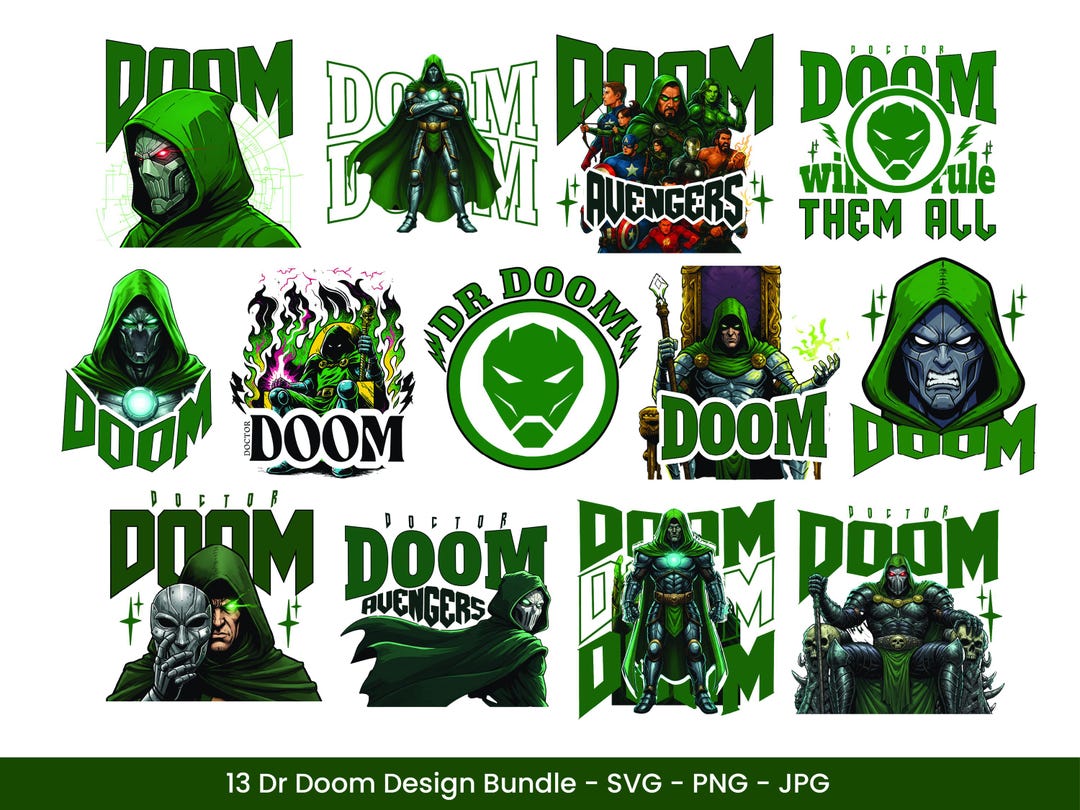 Doctor Doom SVG Bundle, Marvel Villain Clipart (digital Download) - Etsy