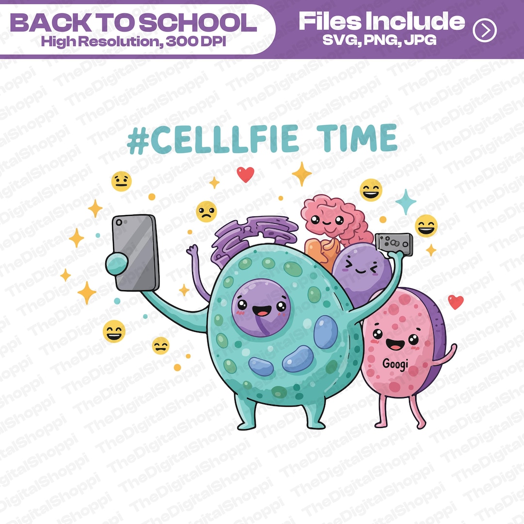 Cellfie Time Svg Png | Funny Biology Science Teacher Student Design ...