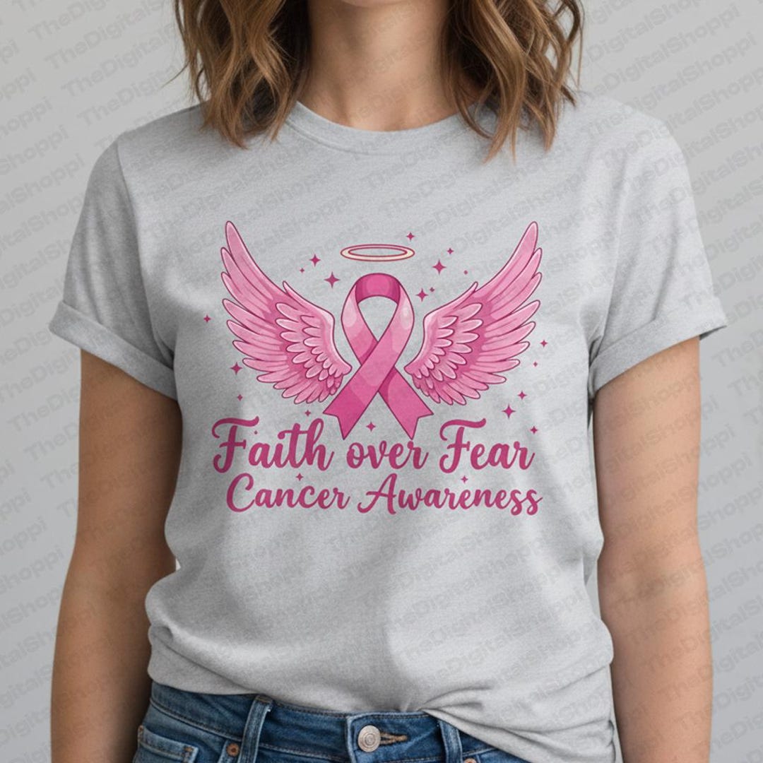 Faith Over Fear Cancer Awareness, Breast Cancer Awareness Design, in ...