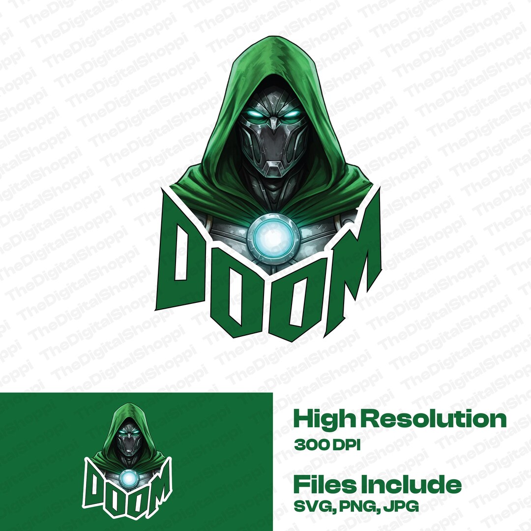 Doctor Doom Svg Png Jpg | Marvel Supervillain Clipart | Digital ...