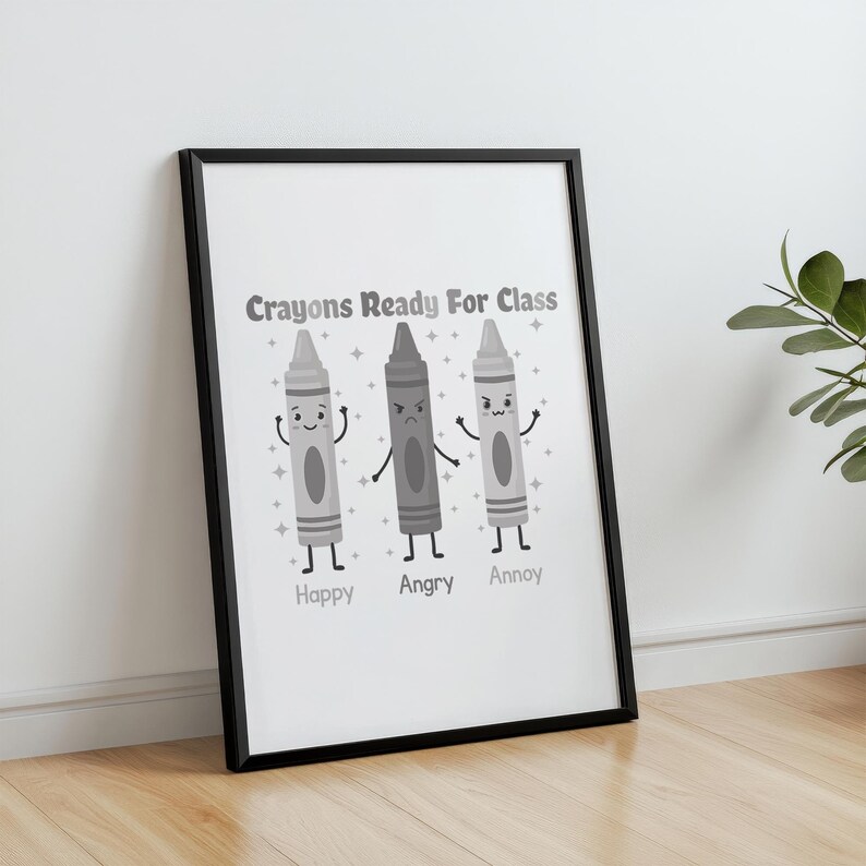 Crayons Emotions Clipart: Back to School SVG, PNG, JPG (digital ...