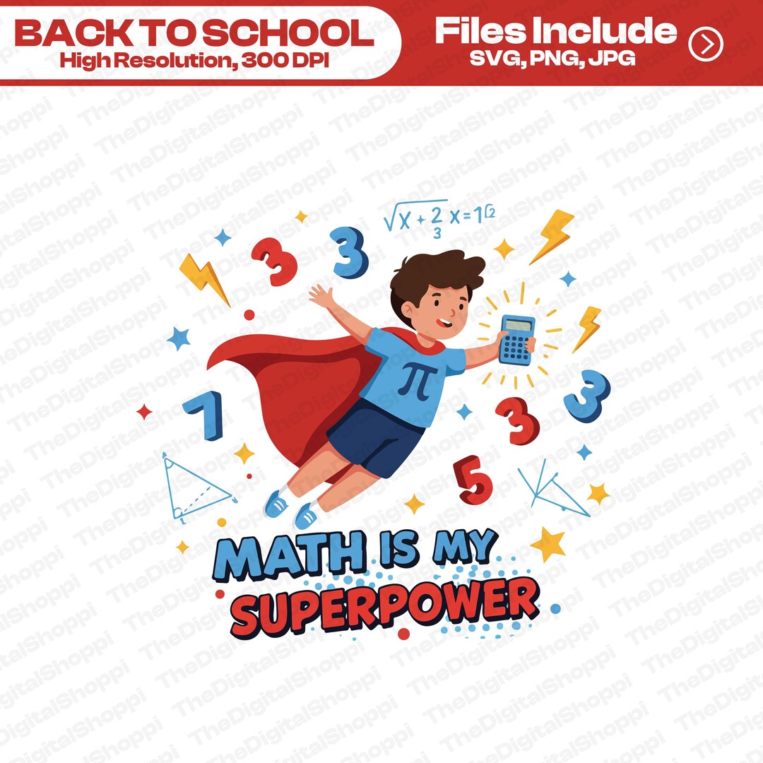 Math is My Superpower Svg | Back to School Math Teacher Svg | Cute ...