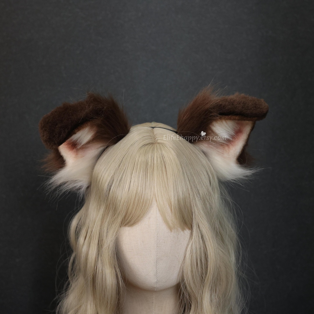 Handmade Faux Fur Sheepdog Shepherd Dog Ear Headband & Tail Set ...
