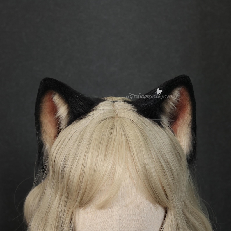 Handmade Faux Fur Cat Ears Headband & Tail: Cosplay Kitten Costume - Etsy