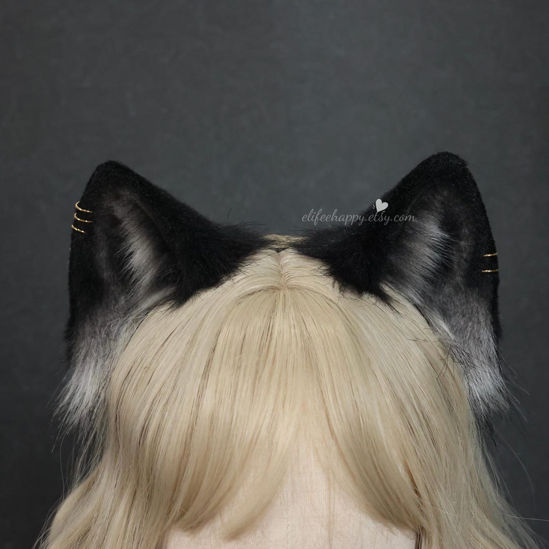 Faux Fur Cat Ears Headband & Tail Set: Handmade Cosplay Costume - Etsy