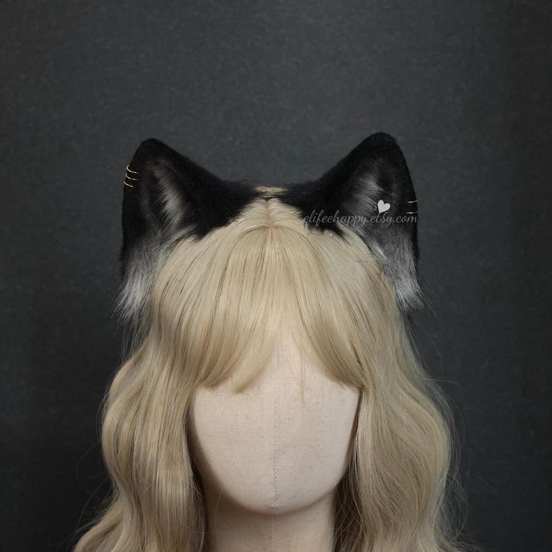 Faux Fur Cat Ears Headband & Tail Set: Handmade Cosplay Costume - Etsy