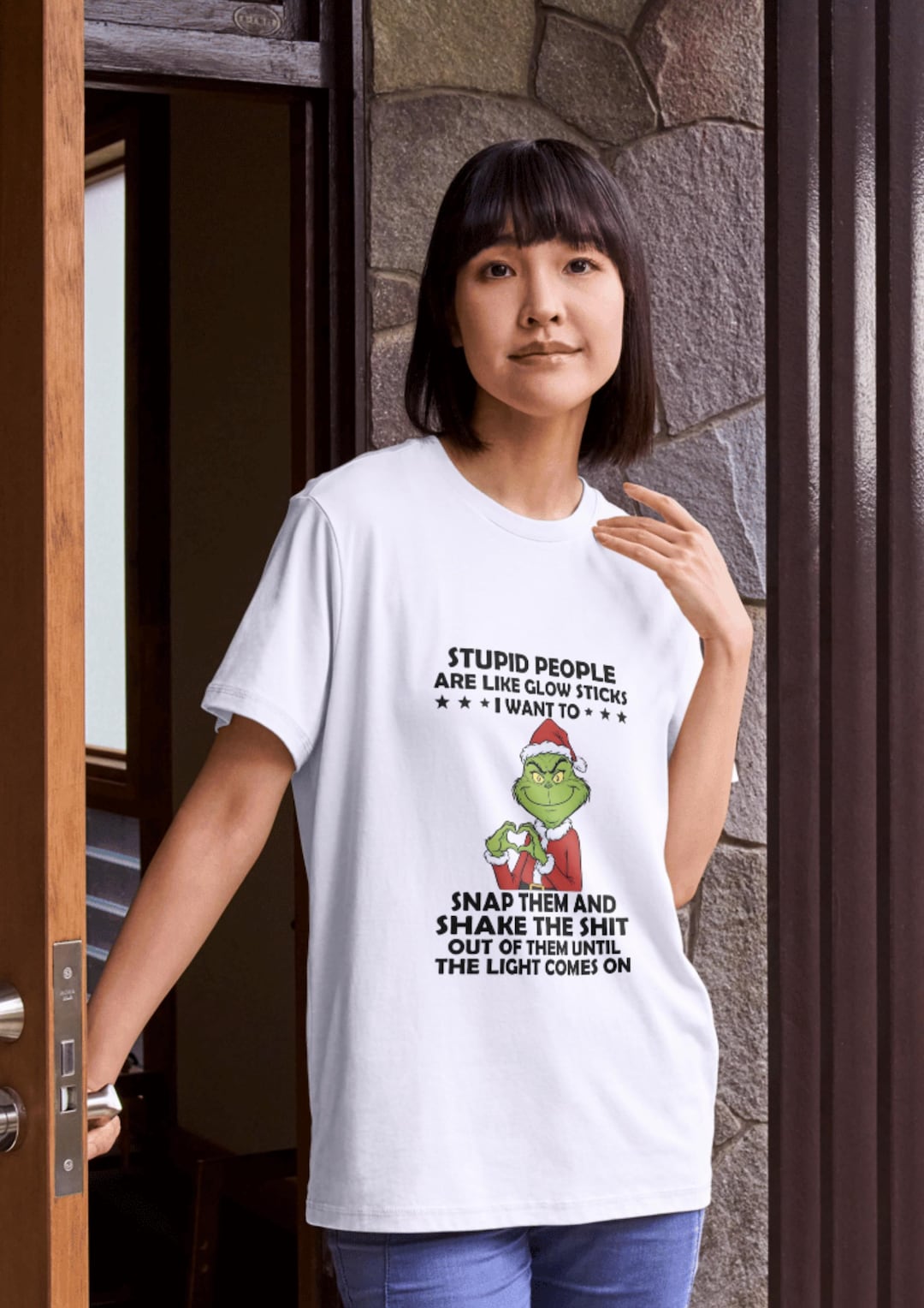 Stupid People Are Like Glowsticks Grinch - Grinch Christmas SVG PNG - Etsy