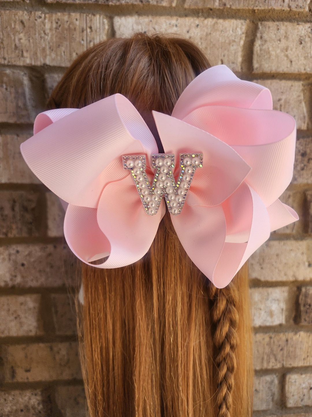 Personalized Initial Hair Bow, Extra Large Grosgrain Boutique Bow - Etsy