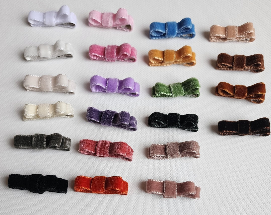 Velvet Baby Bows Soft Dainty Mini Bow on a Small Alligator Clip ...