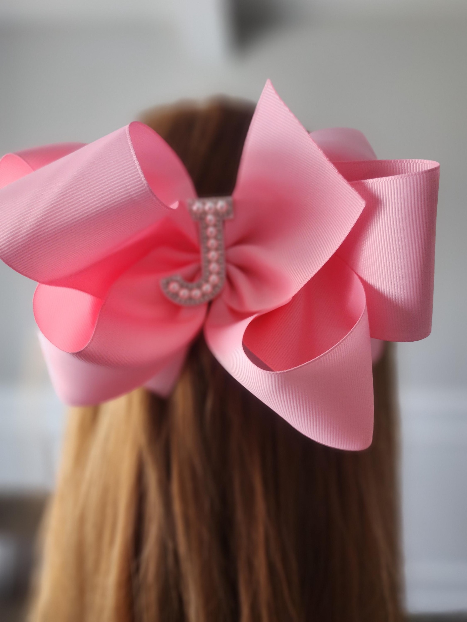 Personalized Initial Hair Bow, Extra Large Grosgrain Boutique Bow - Etsy