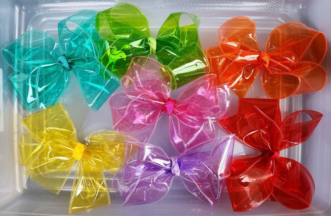 Set of 2 Jelly Bows Extra Large, Waterproof Hair Bows You Choose 2 ...