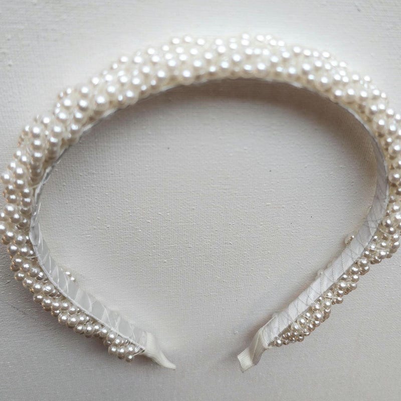 Pearl Bead Headband - Etsy