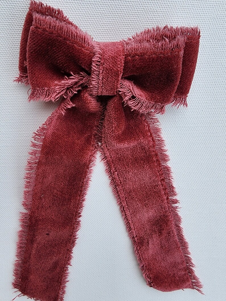 Shabby Velvet Luxe Bow With Tails - Etsy