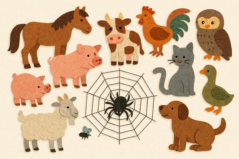 The Very Busy Spider Felt Story | Digital Printable PDF | Preschool ...